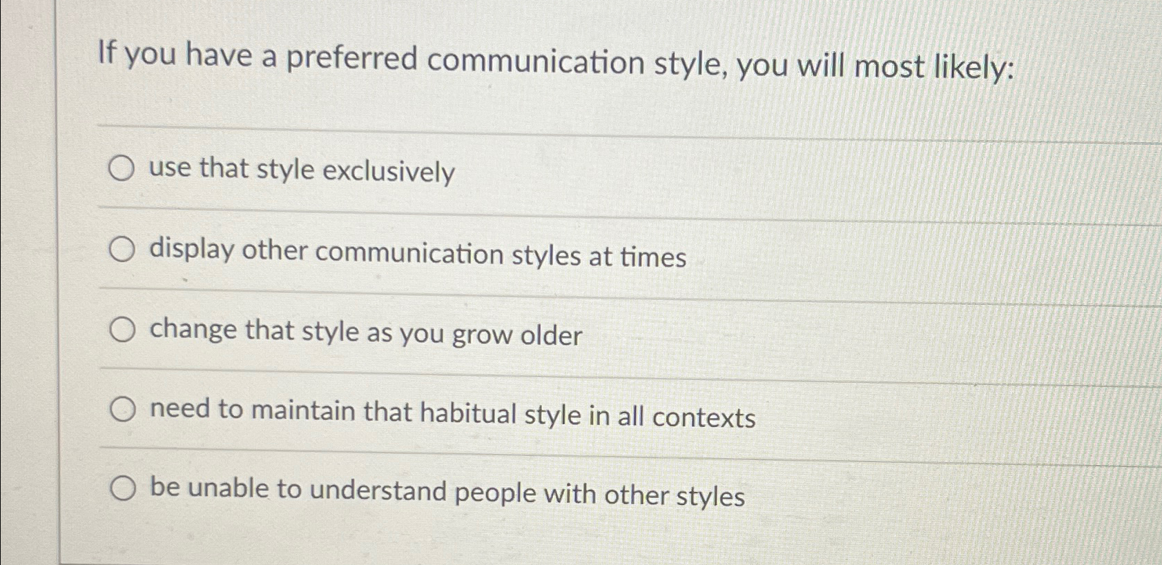 Solved If you have a preferred communication style, you will | Chegg.com