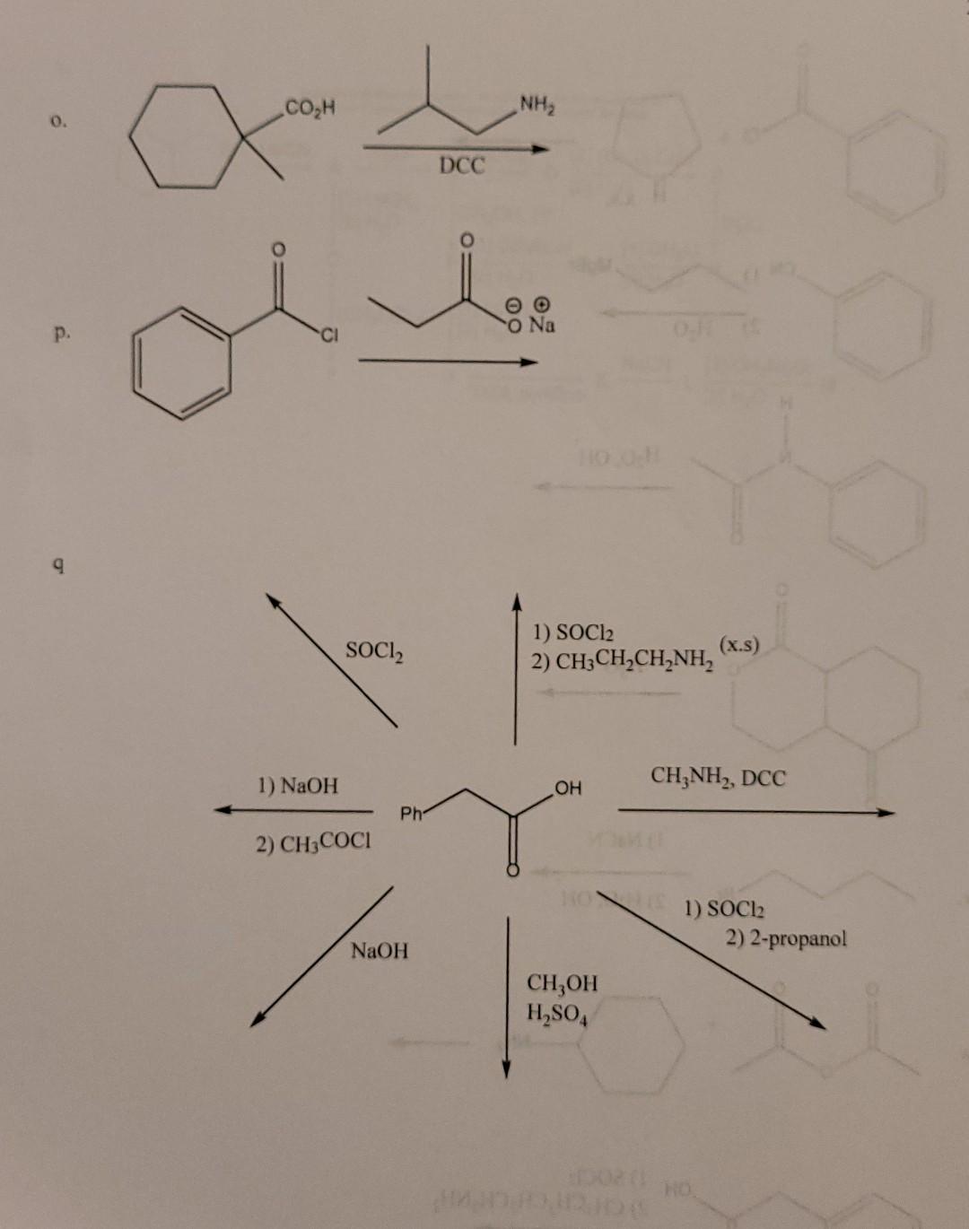Solved 1) NaOH 2) CH3COCl 1) SOCl2 2) 2-propanol | Chegg.com