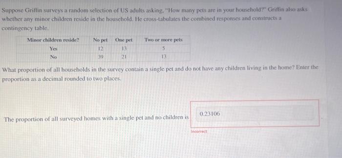 Solved Suppose Griffin surveys a random selection of US | Chegg.com