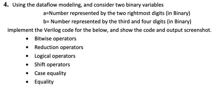 Solved 4 Using The Dataflow Modeling And Consider Two 1529