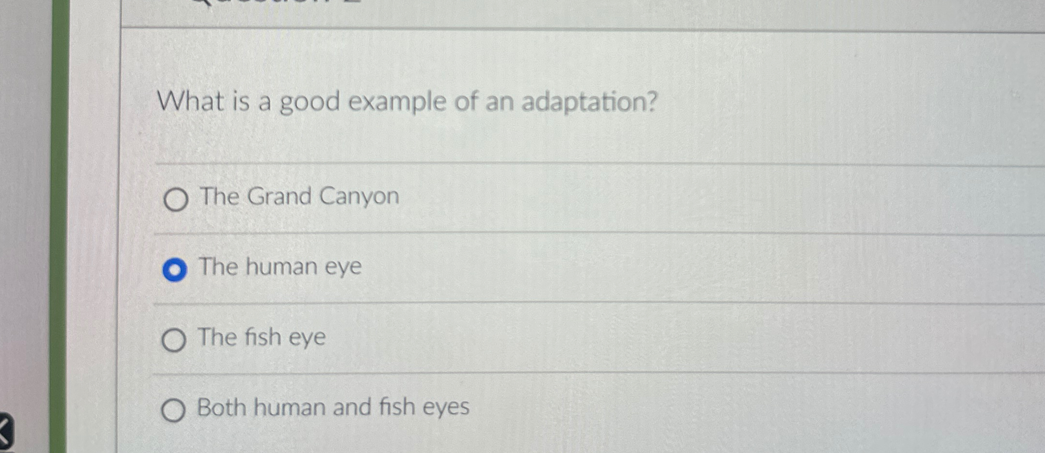 Solved What is a good example of an adaptation?The Grand | Chegg.com