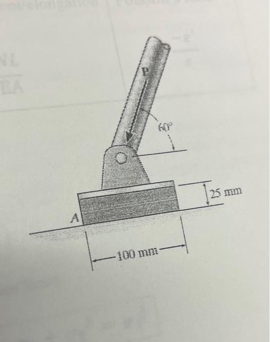 Solved A friction pad A is supporting the element as shown | Chegg.com