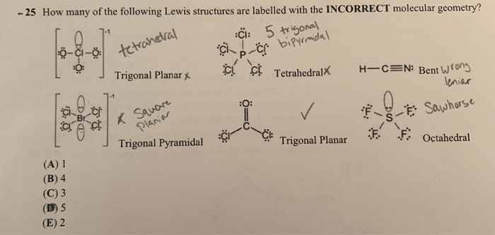 Solved -25 How many of the following Lewis structures are | Chegg.com