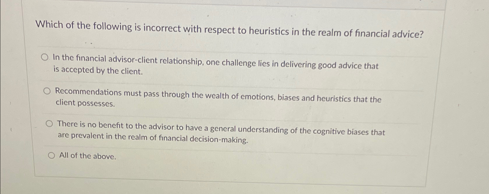 Solved Which of the following is incorrect with respect to | Chegg.com