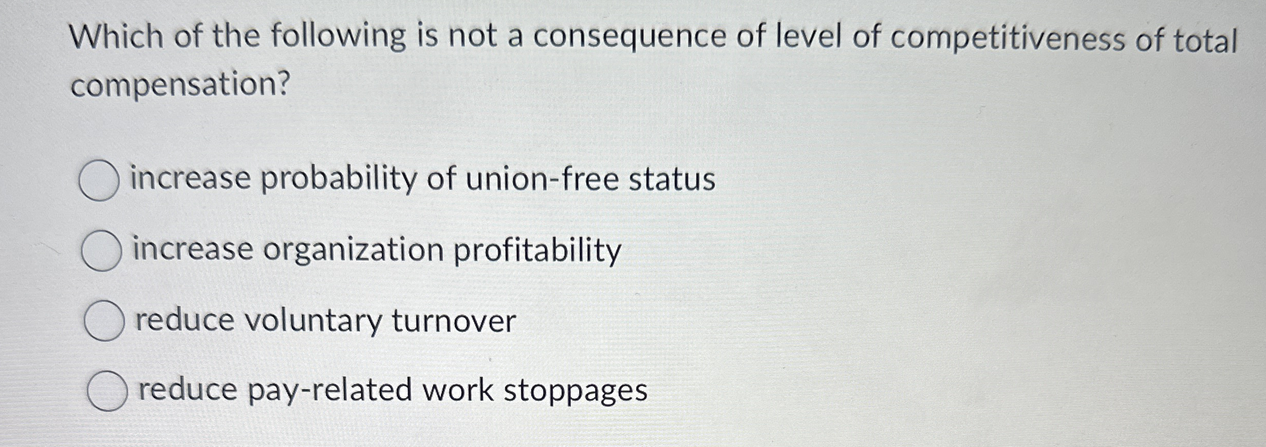 Solved Which of the following is not a consequence of level | Chegg.com