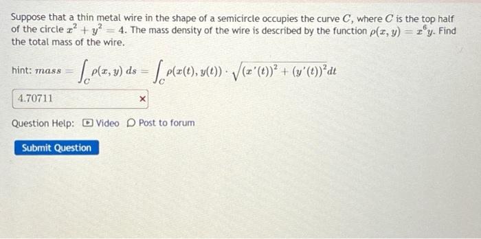 Suppose that a thin metal wire in the shape of a | Chegg.com