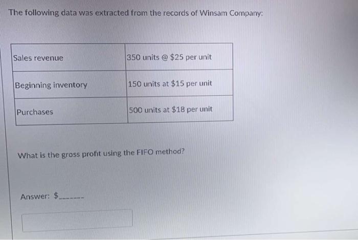 [Solved]: The following data was extracted from the records