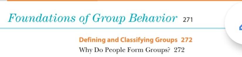 Solved Foundations of Group Behavior 271 Defining and | Chegg.com
