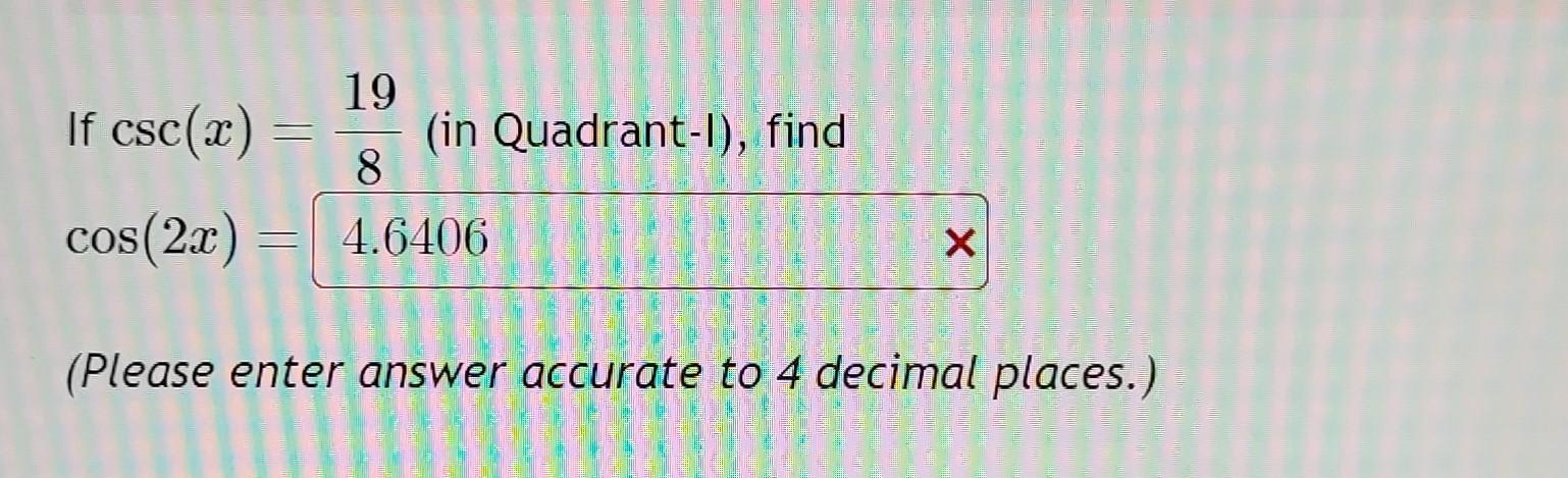 Solved Find cos(2u) if cosu=−0.229 and u is in Quadrant-III. | Chegg.com