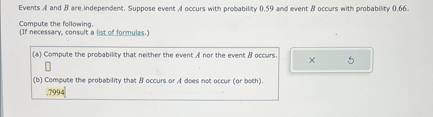 Solved Events A and B ﻿are independent. Suppose event A | Chegg.com