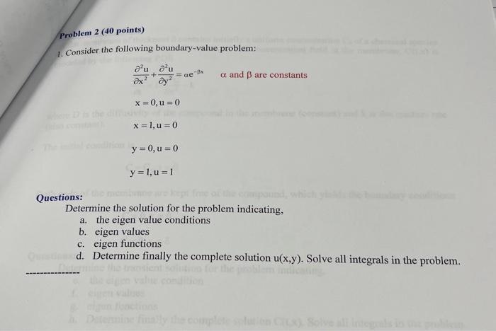 Solved 1. Consider the following boundary-value problem: | Chegg.com