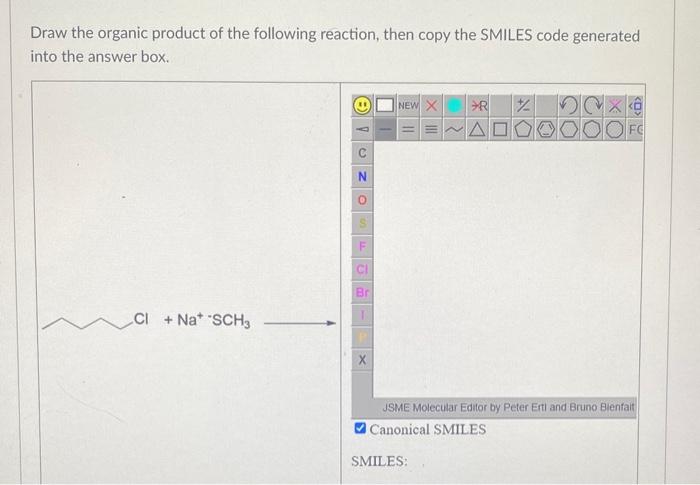 Solved Draw the organic product of the following reaction, | Chegg.com