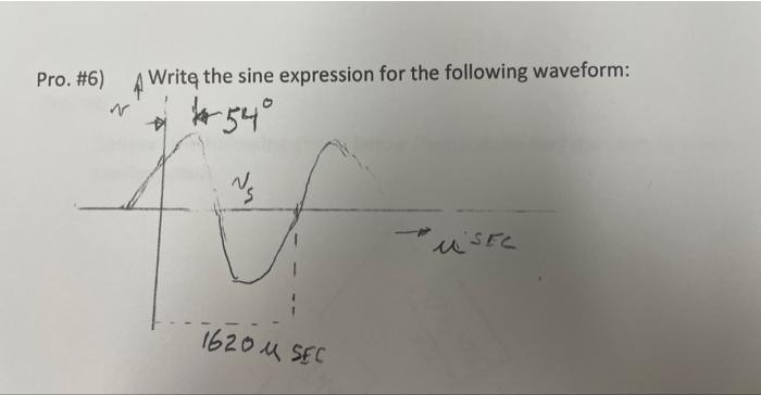 Solved 6) Write the sine expression for the following | Chegg.com