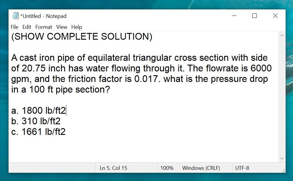 Solved *Untitled - Notepad X File Edit Format View Help | Chegg.com
