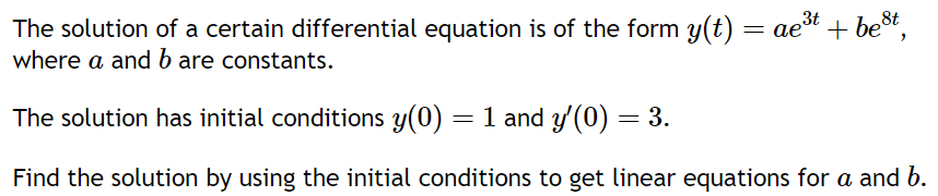 Solved The solution of a certain differential equation is of | Chegg.com
