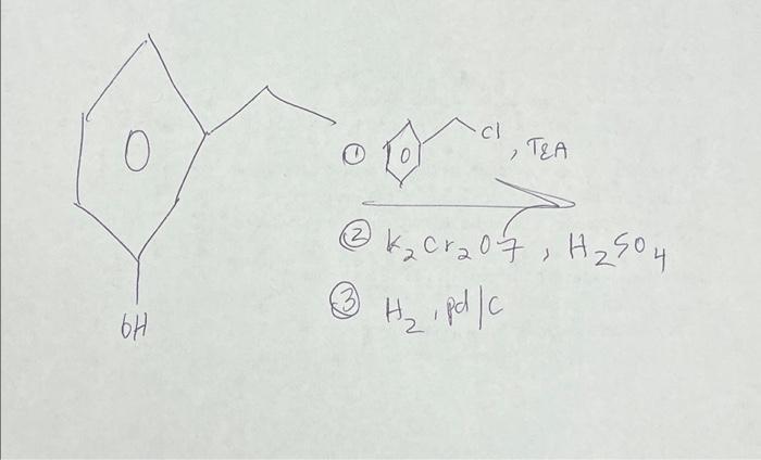 Solved (1) (3) H2,pd/C | Chegg.com