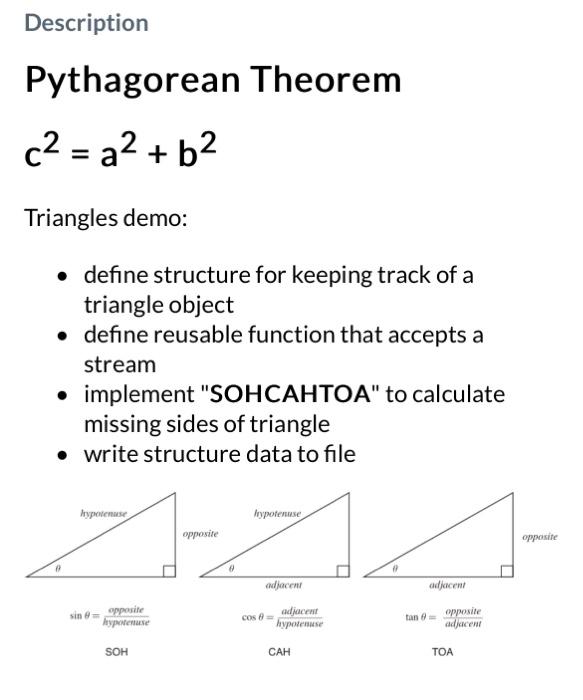 Solved Pythagorean Theorem c2=a2+b2 Triangles demo: - define | Chegg.com