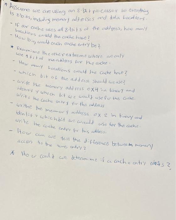 * Assume we are using an 8-bit processor so | Chegg.com