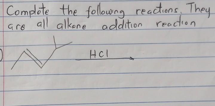 Solved Complete the following reactions. They are all alkone | Chegg.com