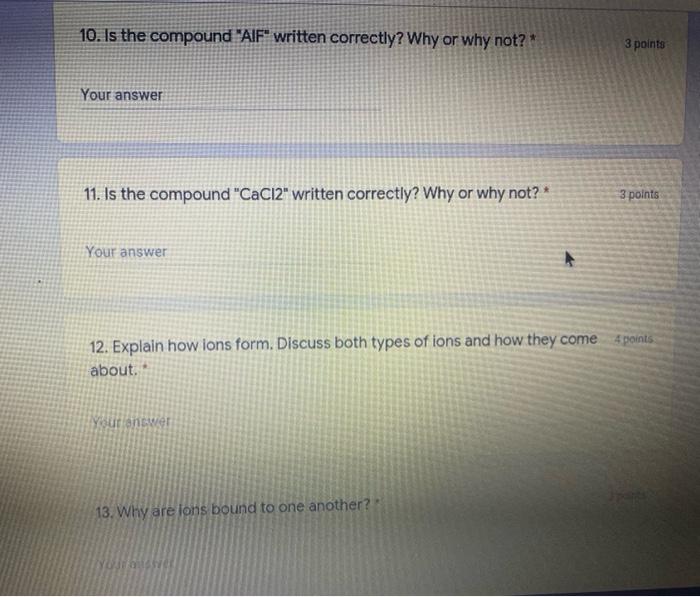 Solved 10. Is the compound "Alf" written correctly? Why or | Chegg.com