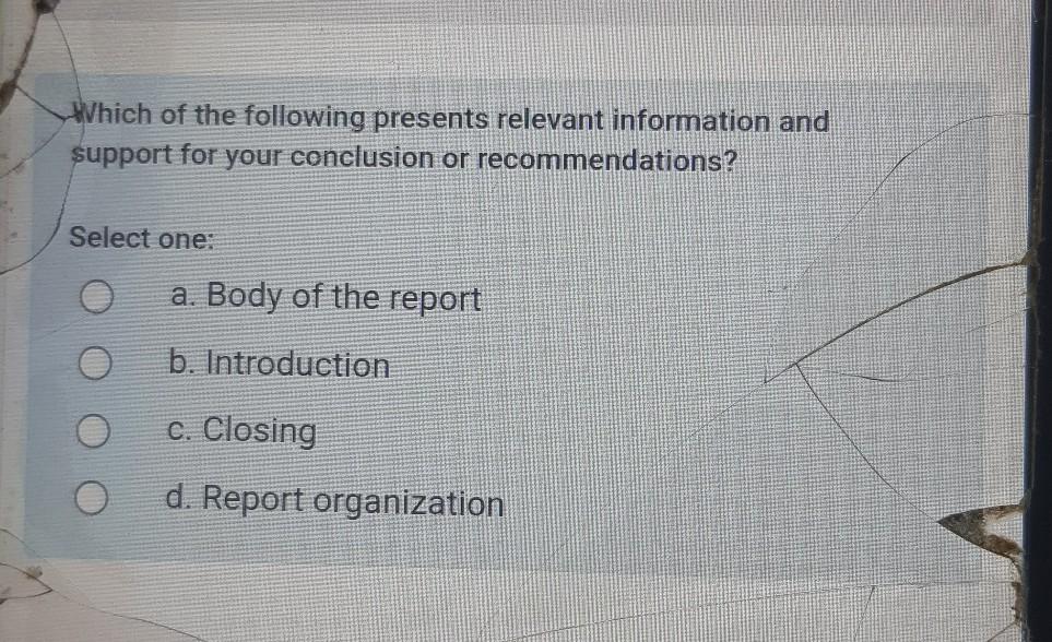 Solved All the following components can be briefly mentioned | Chegg.com