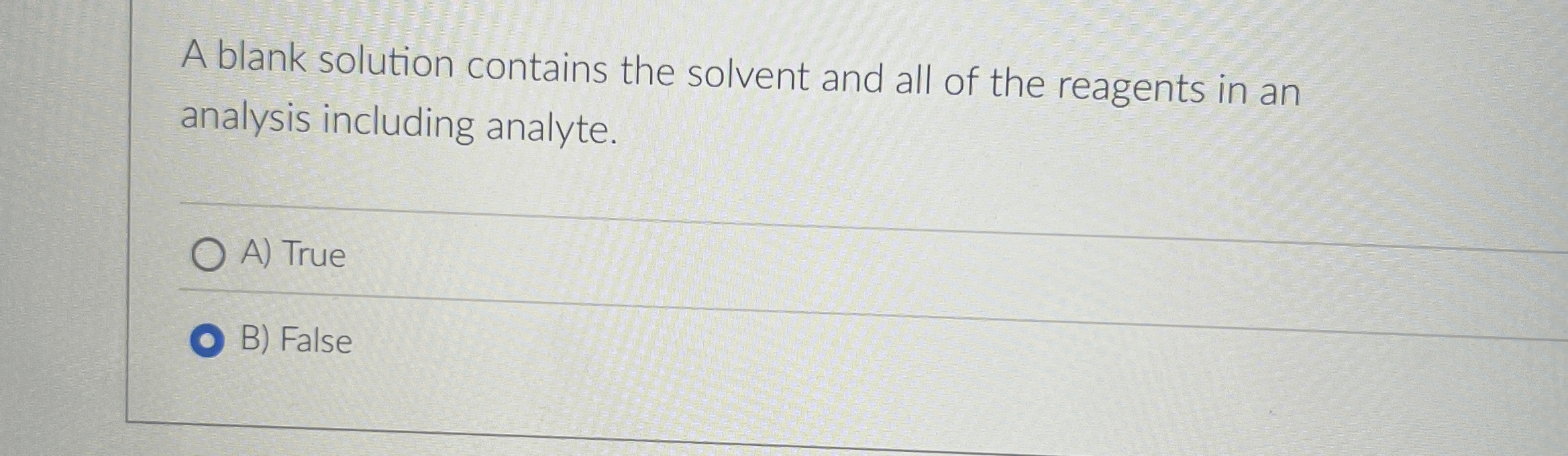 Solved A blank solution contains the solvent and all of the | Chegg.com