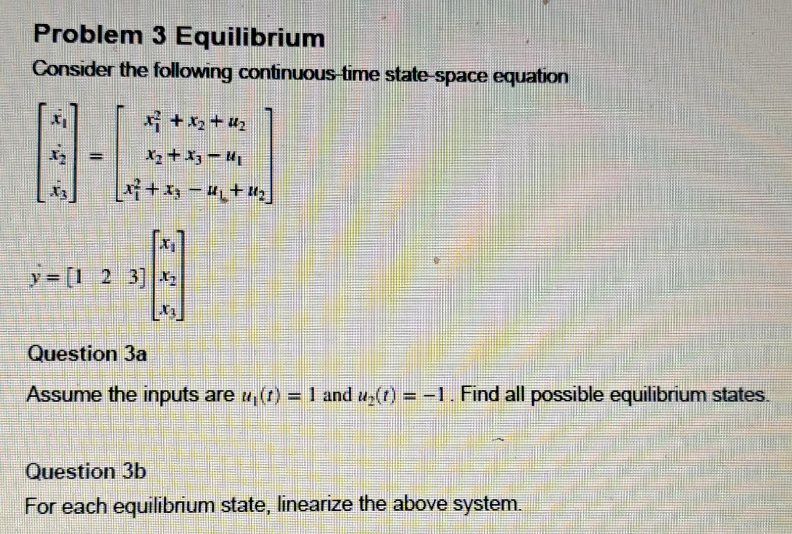Solved Problem 3 Equilibrium Consider The Following