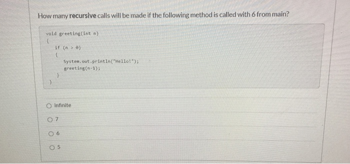 Solved How many recursive calls will be made if the | Chegg.com