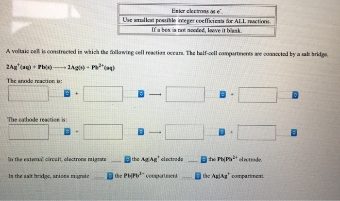 Solved Enter electrons as e. Use smallest possible integer | Chegg.com