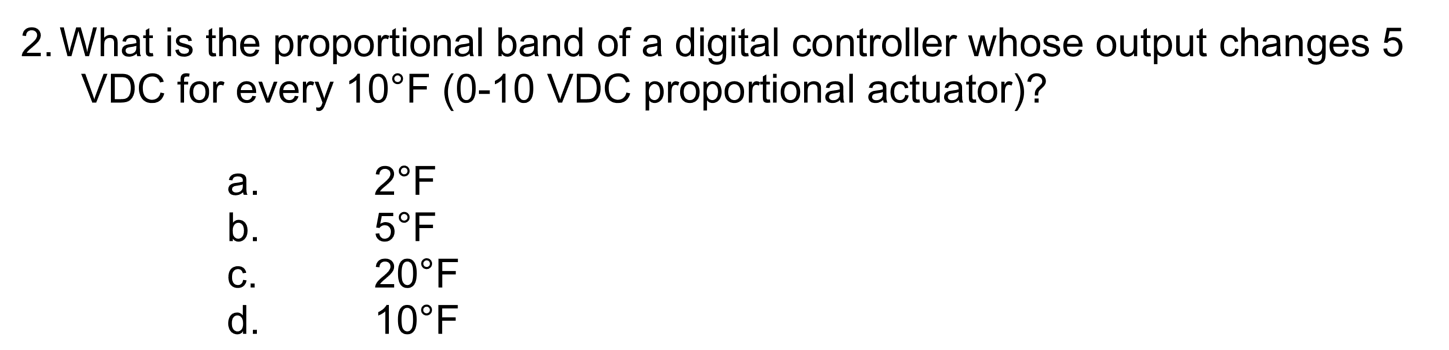 What is the proportional band of a digital controller | Chegg.com