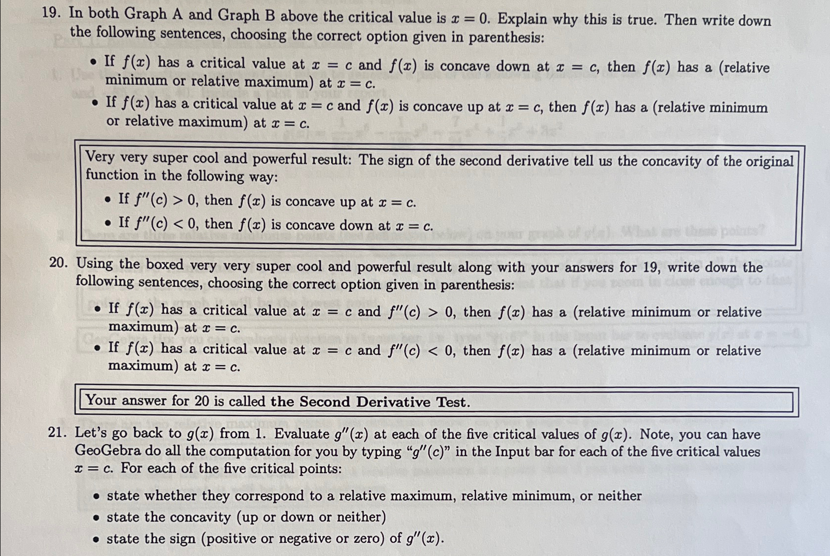 Solved In both Graph A and Graph B above the critical value | Chegg.com