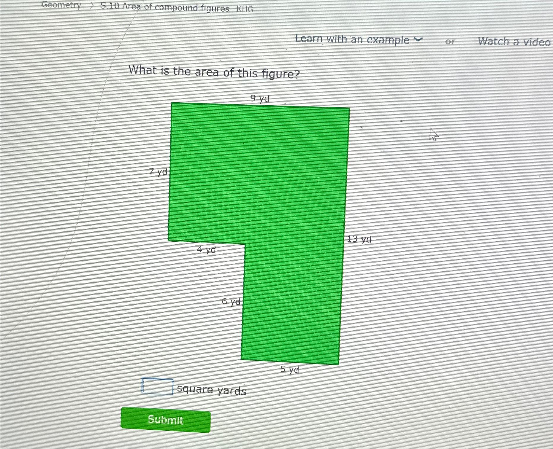 Solved Geomety > ﻿S.10 ﻿Area of compound figures lelligLeam | Chegg.com