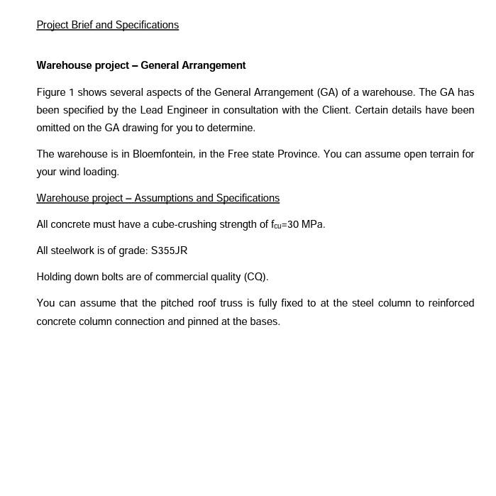 Solved Project Brief and Specifications Warehouse project - | Chegg.com