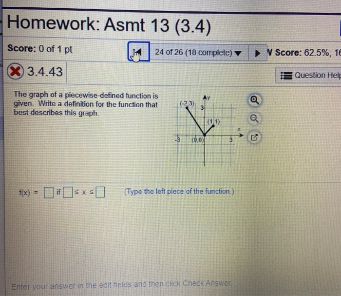Solved Homework: Asmt 13 (3.4) Score: 0 of 1 pt 24 of 26 (18 | Chegg.com