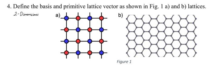 Solved 4. Define the basis and primitive lattice vector as | Chegg.com