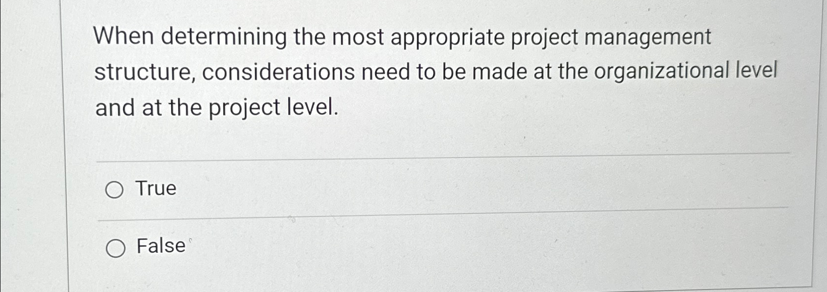 Solved When determining the most appropriate project | Chegg.com