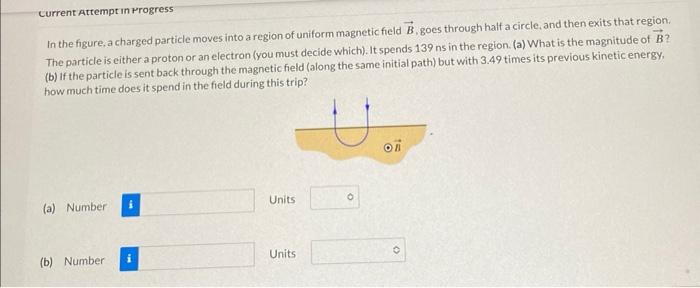Solved In the figure, a charged particle moves into a region | Chegg.com