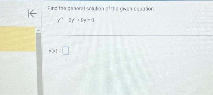 Solved Find the general solution of the given equation. | Chegg.com