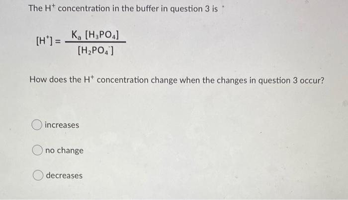 Solved A buffer solution is made by adding H3PO4 and NaH2PO4 | Chegg.com