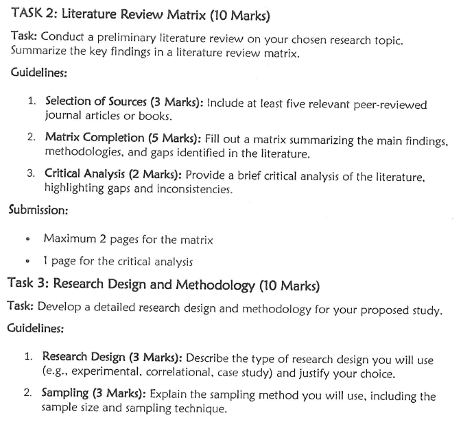 Solved TASK 2: Literature Review Matrix (10 ﻿Marks) ﻿Task: | Chegg.com