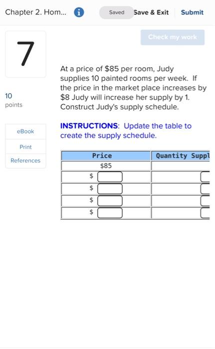 Solved Chapter 2. Hom... i 7 10 points eBook Print | Chegg.com