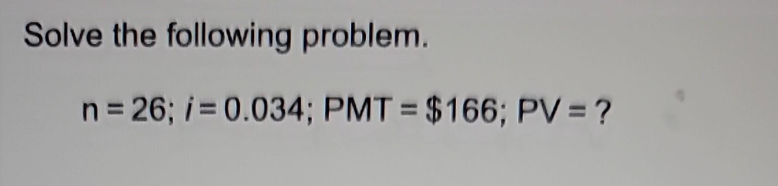 Solved Solve the following problem. | Chegg.com