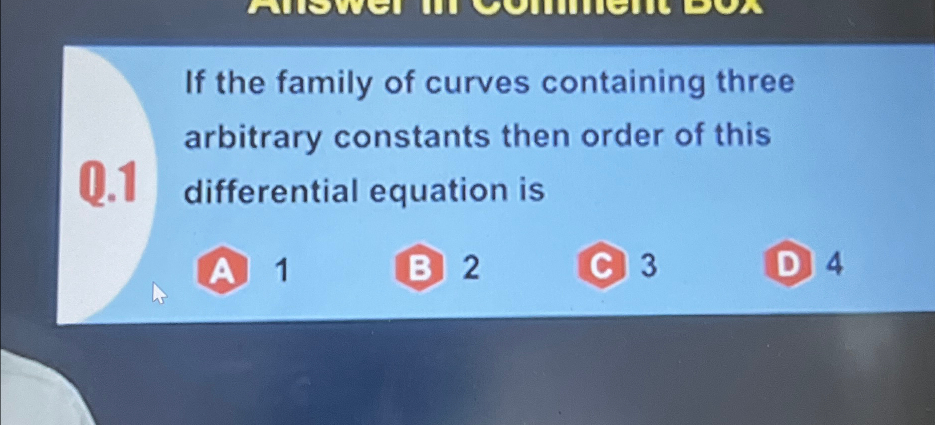 Solved If the family of curves containing three arbitrary | Chegg.com