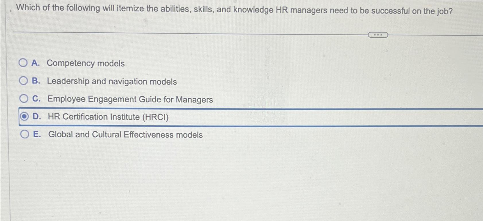 Solved Which of the following will itemize the abilities, | Chegg.com