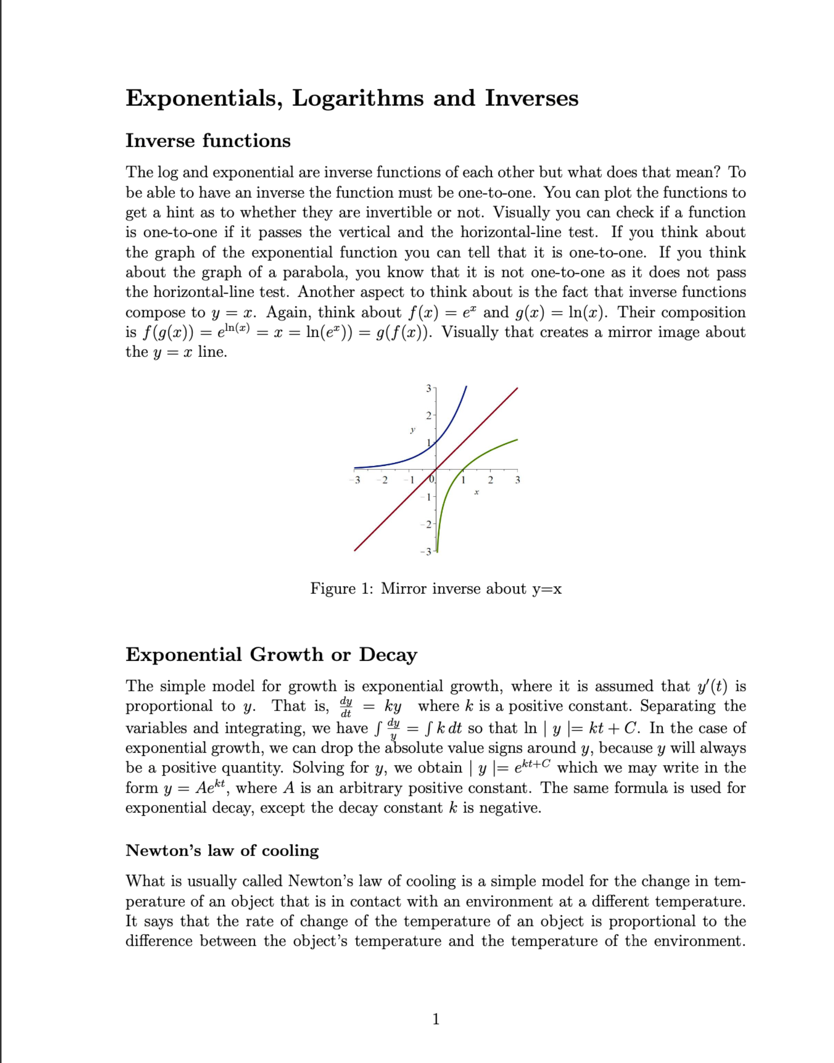 Solved Exponentials, Logarithms and InversesInverse | Chegg.com