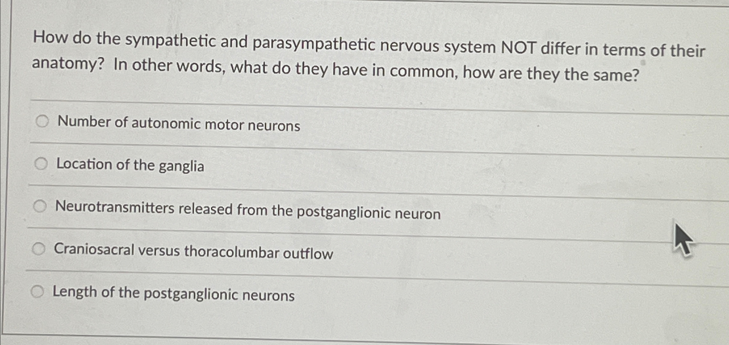 Solved How do the sympathetic and parasympathetic nervous | Chegg.com