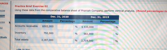 Solved URCES Practice Brief Exercise 02 Using these data | Chegg.com