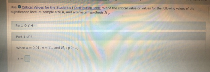 Solved Use Critical Values for the Student's t Distribution | Chegg.com
