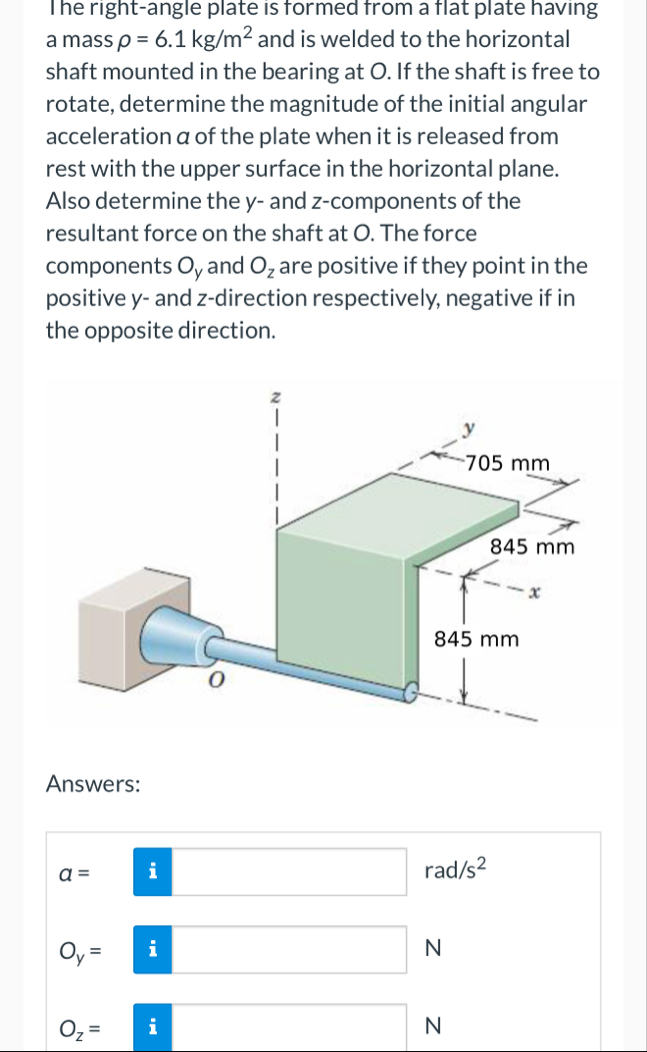 Solved The right-angle plate is formed from a flat plate | Chegg.com