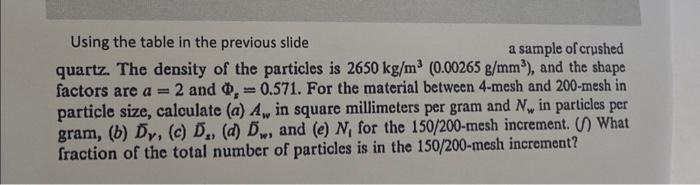 Solved Using the table in the previous slide a sample of | Chegg.com